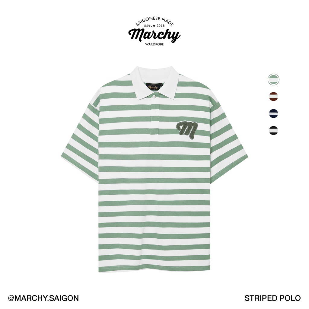 MARCHY - Striped Polo - Áo thun sọc có cổ | Shopee Việt Nam