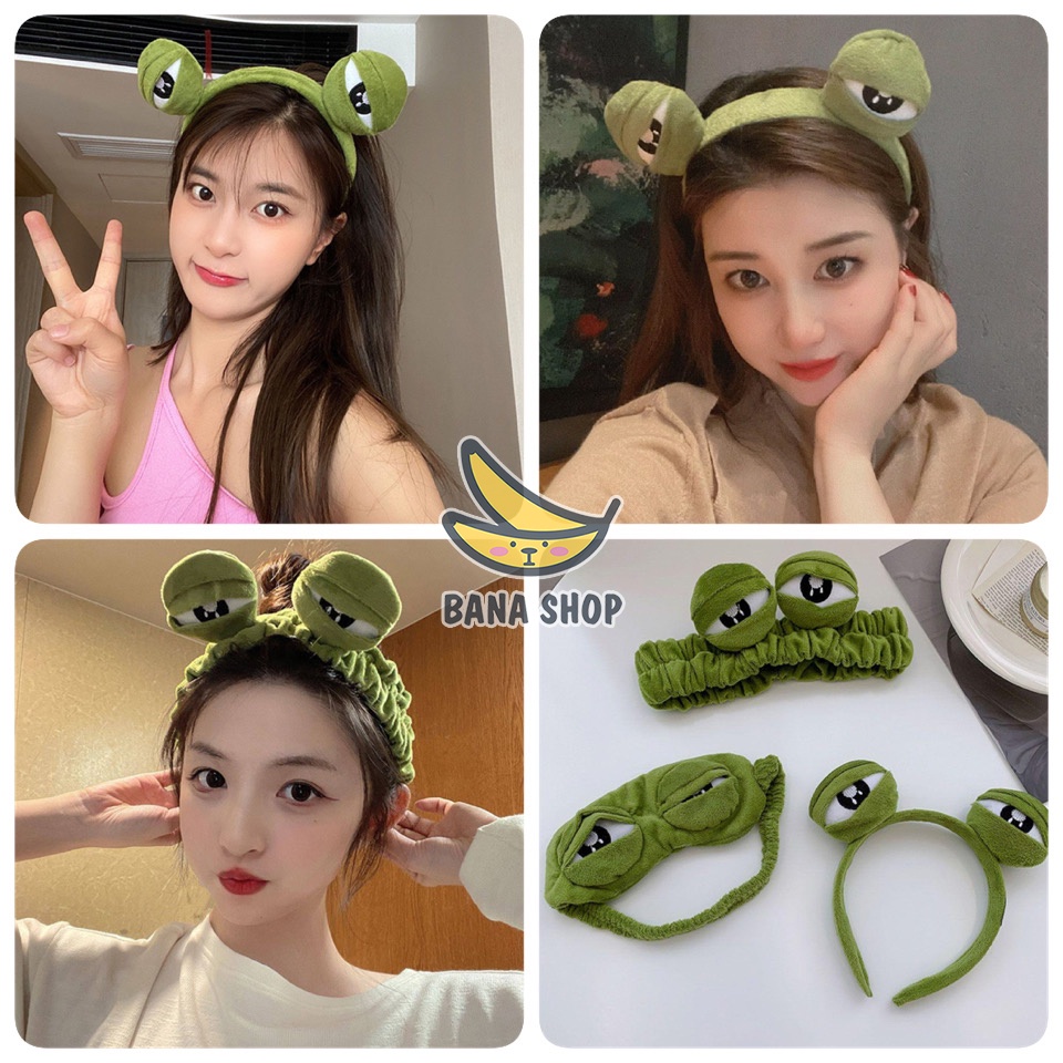Băng đô cài tóc hình ếch xanh Pepe sad frog siêu bựa dành cho vozer ...