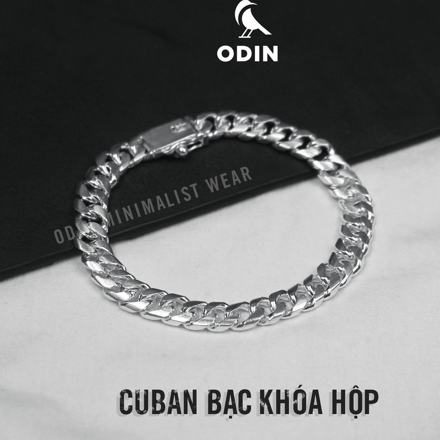 Vòng tay Cuban Bạc S925 7mm khóa hộp phong cách Cổ điển & Cá tính ...