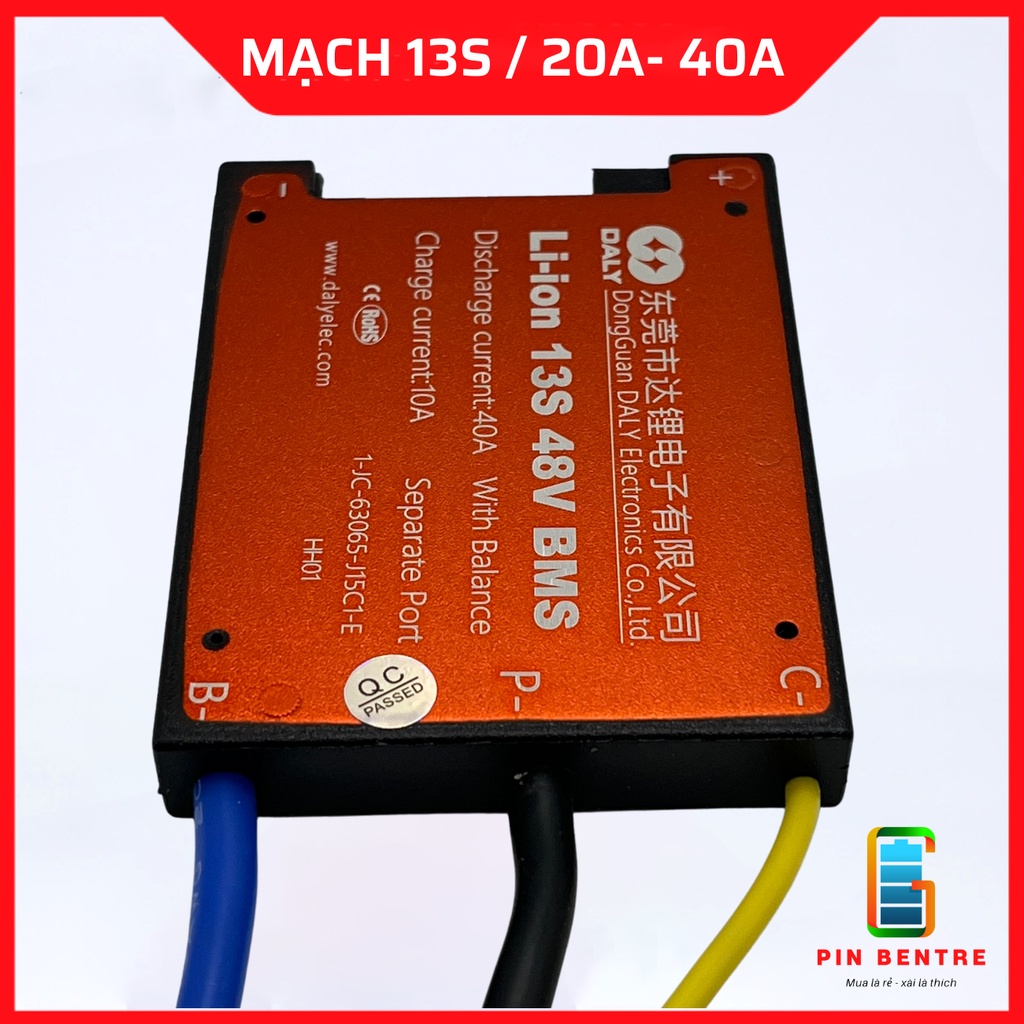 [PBT365] Mạch 13S 48V 20A 30A 40A Daly cân bằng và bảo vệ Pin cho xe điện | Shopee Việt Nam