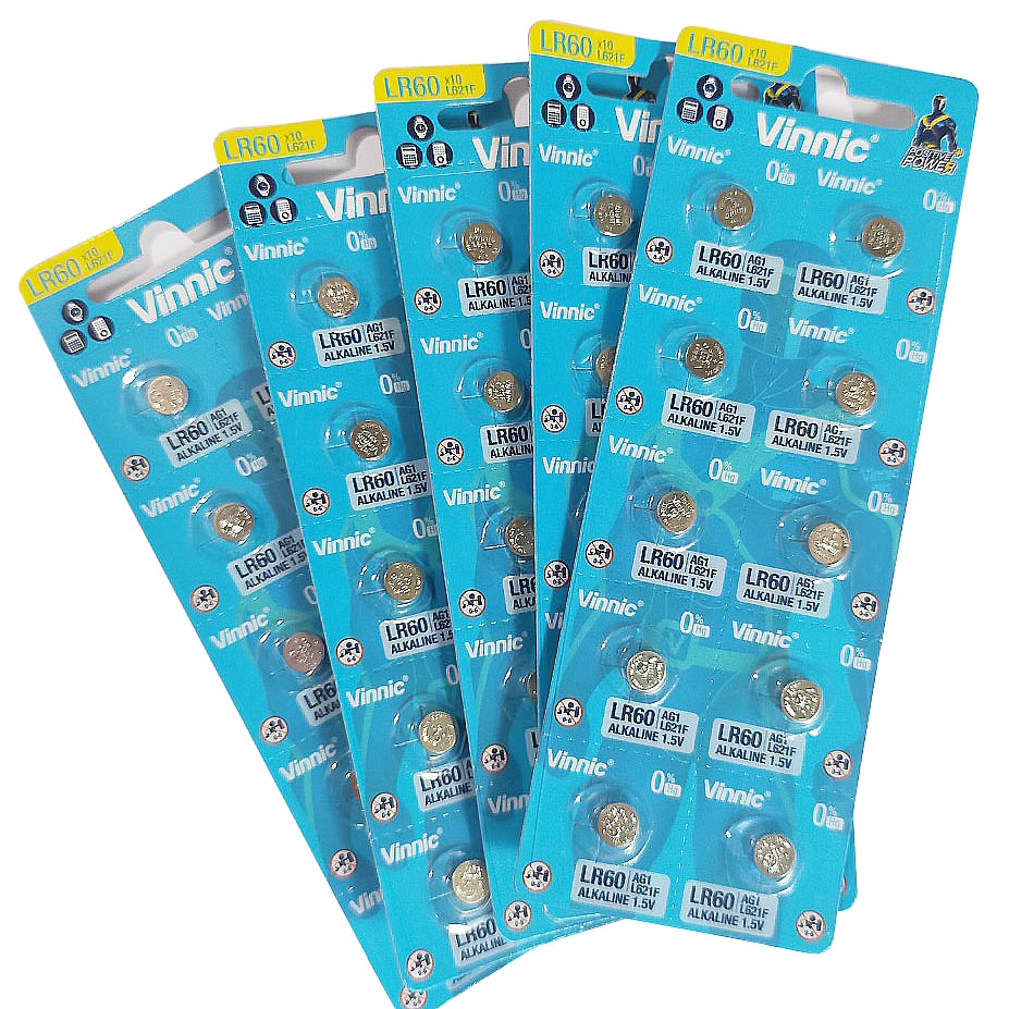 [CHÍNH HÃNG] Vỉ 10 viên Pin đồng hồ VINNIC AG1 - LR621SW - 364A - CX60W ...