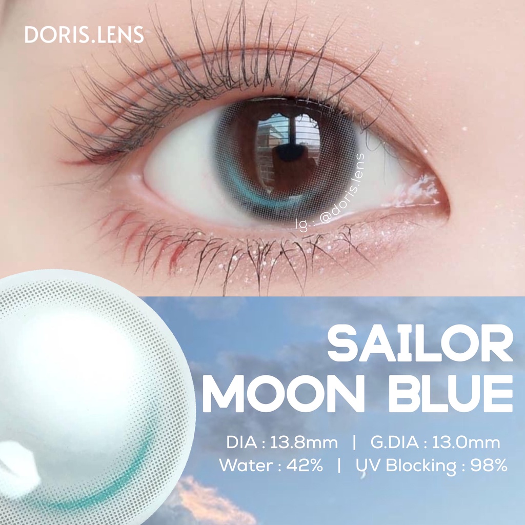 Kính Áp Tròng DORIS.LENS - MOON BLUE Không Giãn 13.8mm Lens Mắt Xanh ...