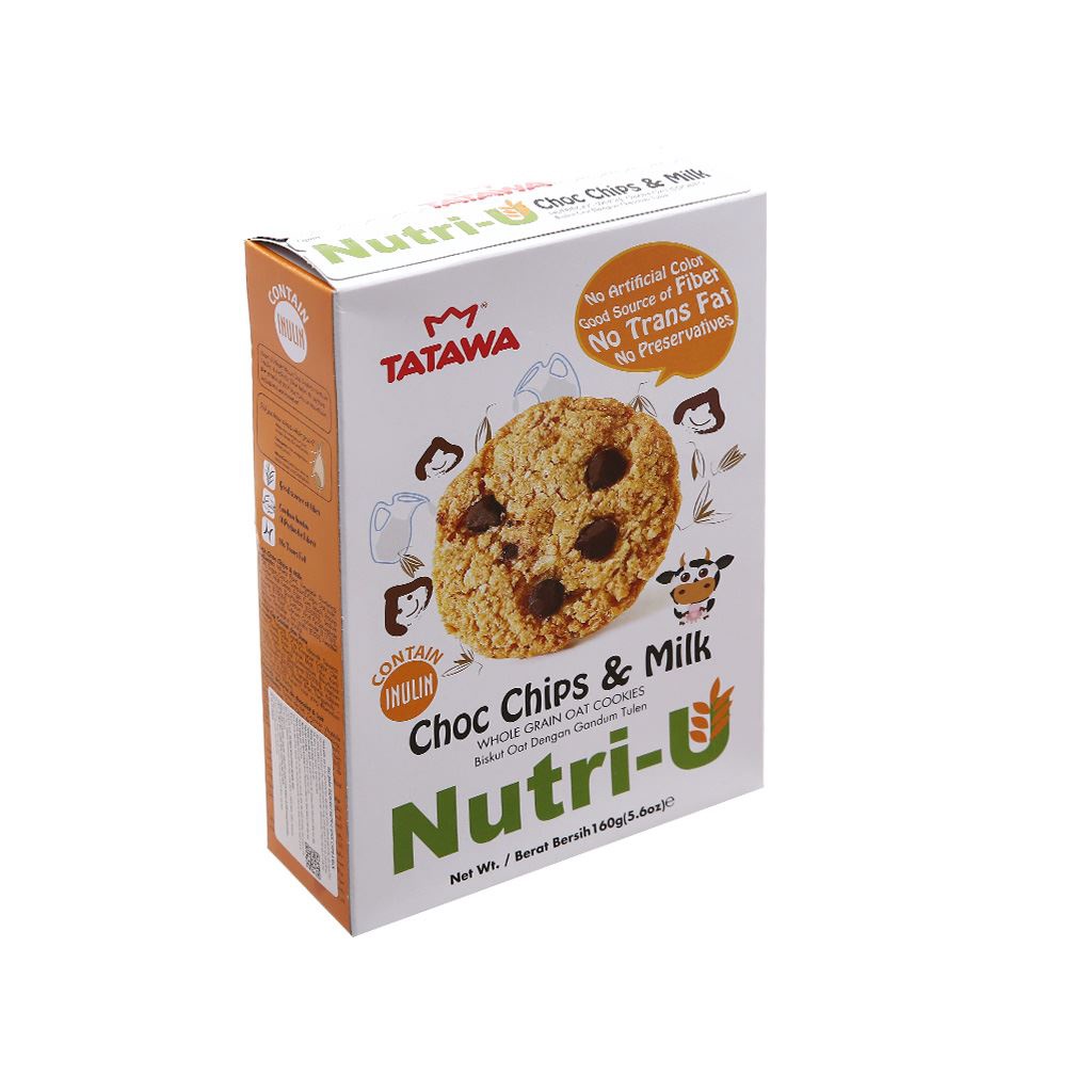 Bánh quy nutri-u choc chips & milk Tatawa hộp 160g | Shopee Việt Nam