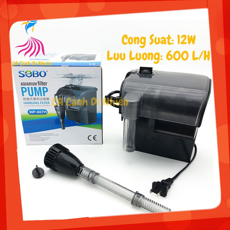 Máy lọc nước hồ cá 12W WP 607H dạng thác nước SoBo WP-607H | Shopee Việt Nam