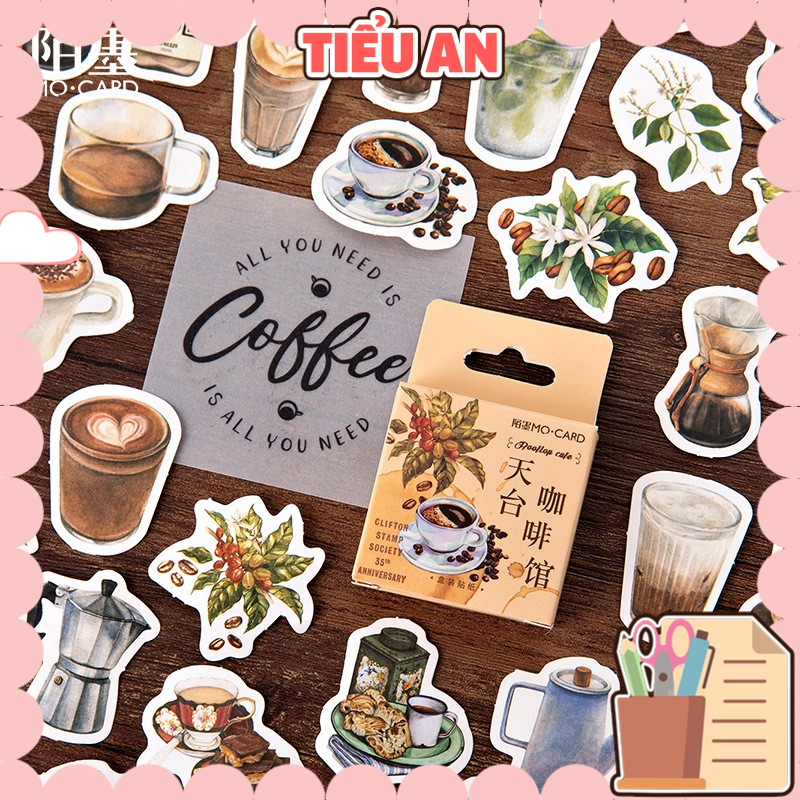Bộ sticker/ Hình dán Các Loại Coffee (46 Hình) | Shopee Việt Nam