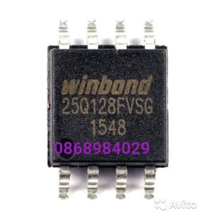 ic nhớ winbond 25q128 tivi sharp lc - 40le280x,32le280x, 32bd1x (sửa lỗi ko nhớ kênh tivi sharp ...