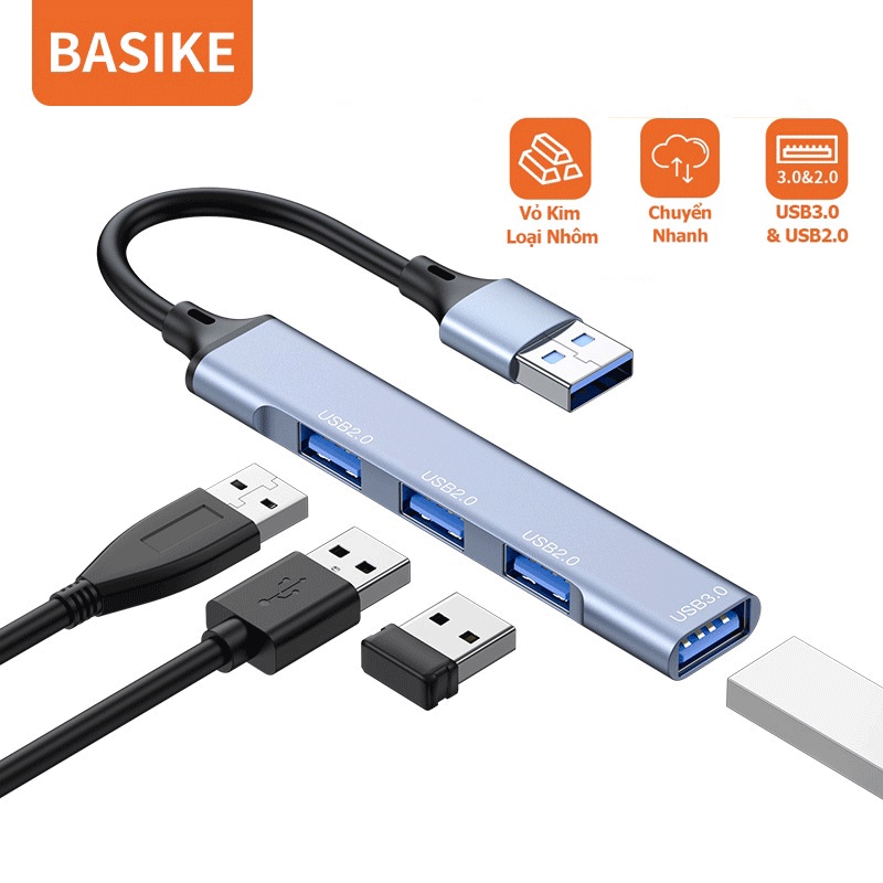 HUB USB 3.0 tốc độ cao BASIKE cổng chia usb mở rộng kết nối chuyển đổi ...