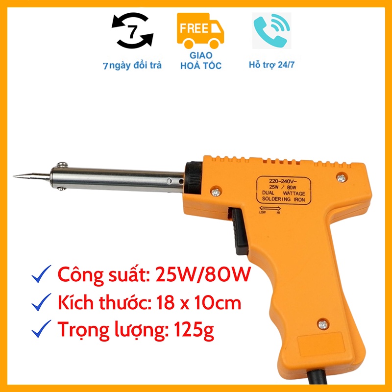 Mỏ hàn thiếc cầm tay, máy hàn thiếc Soldering IRON hai chế độ 25W/80W ...
