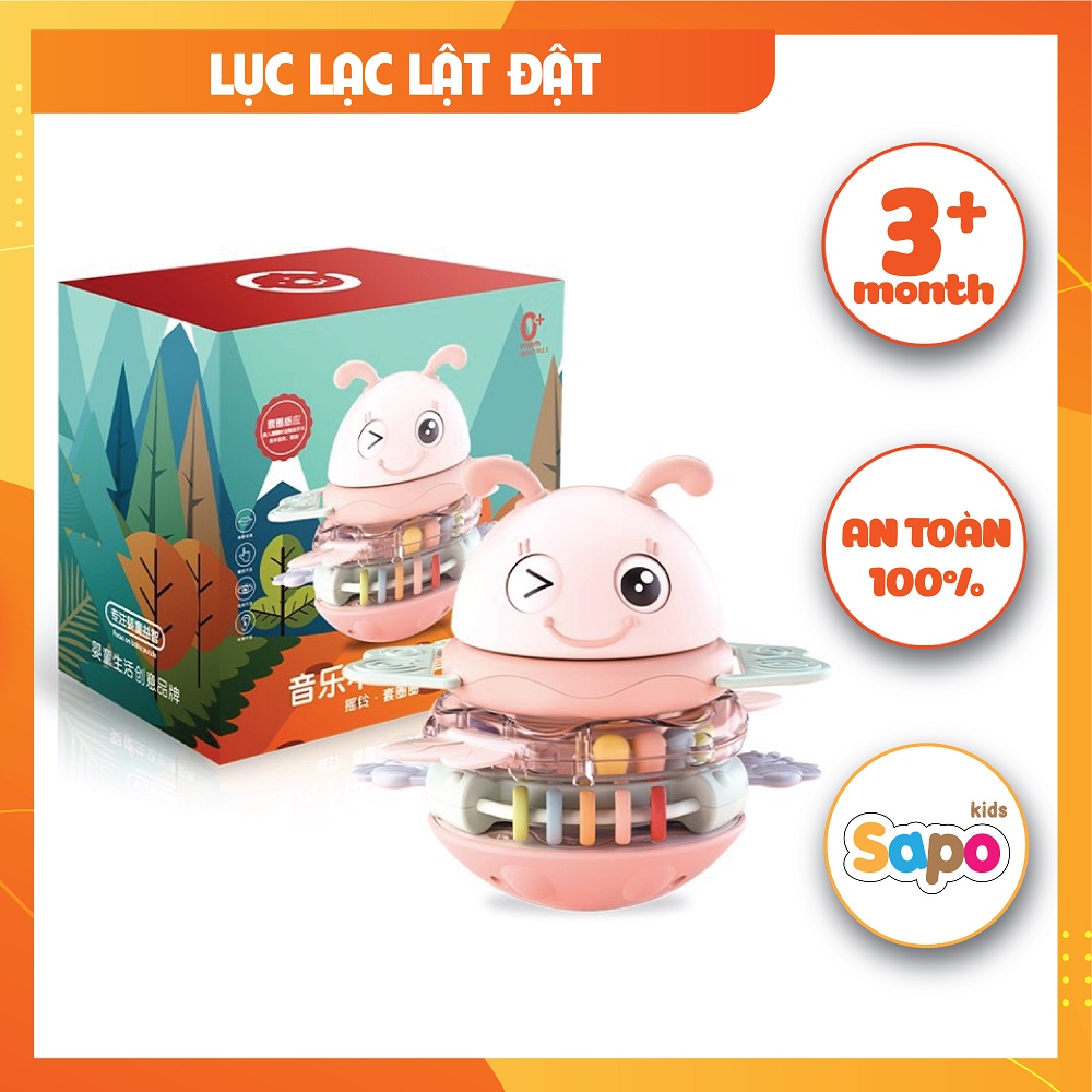 Đồ chơi lục lạc lật đật phát nhạc kèm xúc xắc gặm nướu phát triển kỹ ...