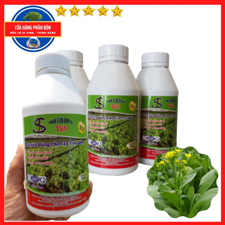 PHÂN BÓN LÁ - Hữu Cơ RAU SẠCH TKS: Mập Thân, Xanh Lá, Nở Ngọn, Lớn Trái, To Củ - Chai 500 ml ...