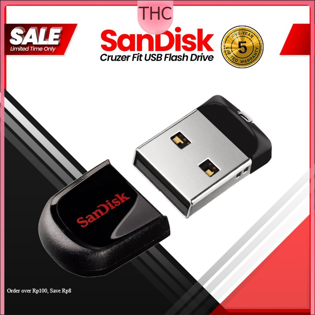 USB mini Sandisk Cruzer Fit - 8GB 16GB 32GB 64GB- USB 2.0 - mini siêu ...