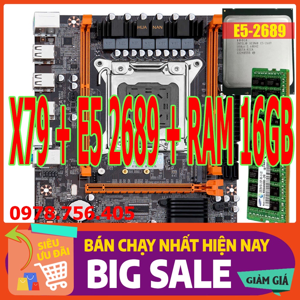 [COMBO] MAIN CHIP RAM X58/ X79 X5670 / E5 2689 RAM 16GB Giả Lập Render ...