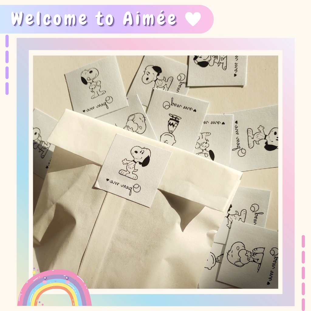 Set 48 sticker niêm phong dễ thương gói hàng, gói quà, hộp carton ...