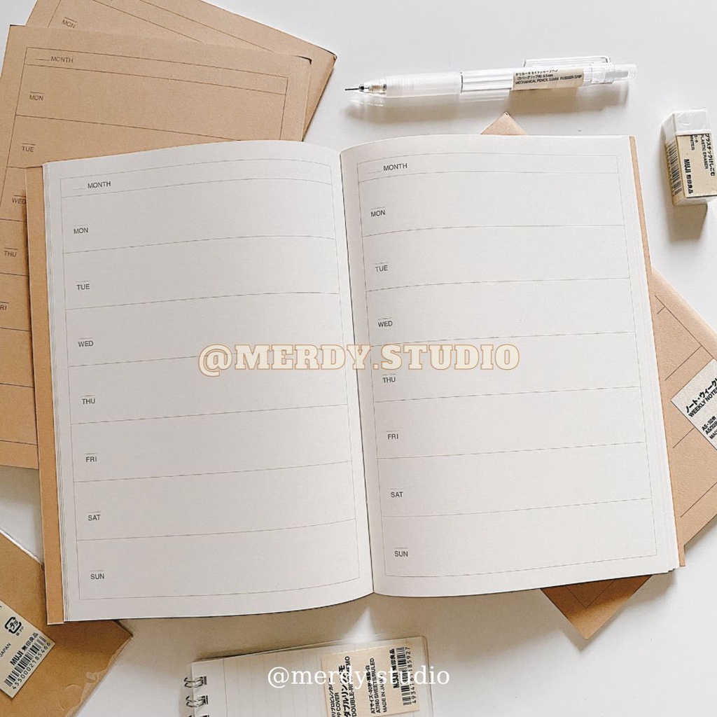 Weekly planner sổ MUJI lập kế hoạch theo tuần - ảnh thật, có bill ...