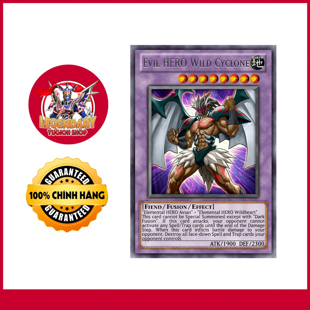 [Thẻ Bài Yugioh Chính Hãng] Evil Hero Wild Cyclone | Shopee Việt Nam