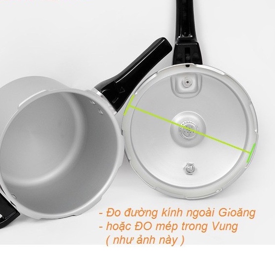 Gioăng nồi áp suất nhôm Supor 1 tay cầm size theo đường kính ngoài ...