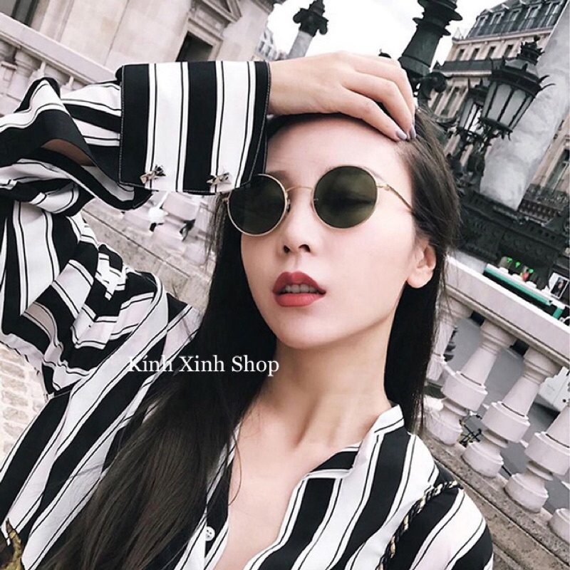 Kính Mát Mắt Tròn Retro Gọng Kim Loại Phong Cách Nghệ Sĩ | Shopee Việt Nam