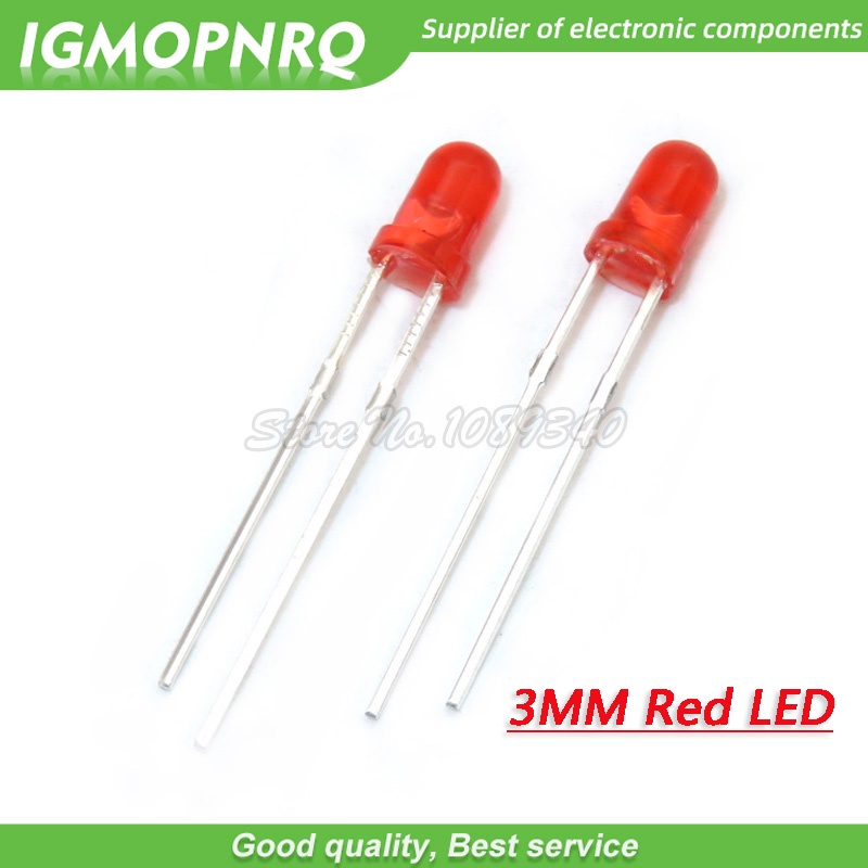 Bộ 100 Đi Ốt Đèn LED Diode 3mm 3mm Màu Đỏ / Trắng / Xanh Lá / Xanh Lá ...