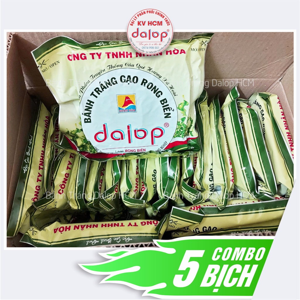 COMBO 05 bịch (gói) bánh tráng gạo rong biển nướng sẵn Dalop - Bánh mới mỗi ngày - Chính gốc Cty ...