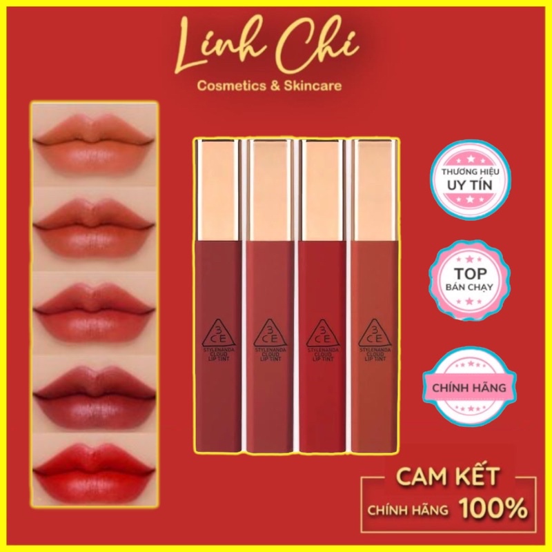 Son Kem 3ce Cloud Lip Tint - Son 3CE Mịn Nhẹ Như Mây Macaron Red ...