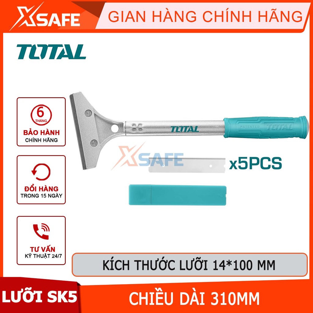 Sủi cạo sơn kim loại TOTAL THT183201 chất liệu hợp kim nhôm, kèm 6 lưỡi ...