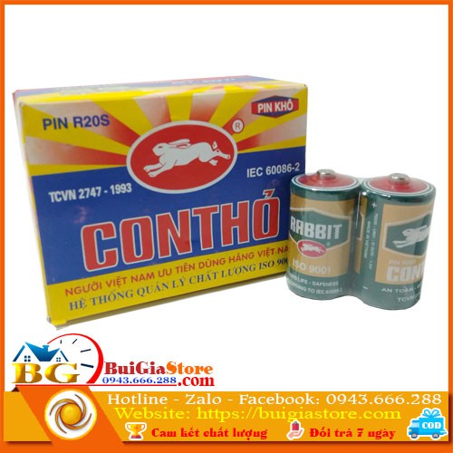 Hộp 12 viên pin R20S Con Thỏ - Pin đại 1.5V | Shopee Việt Nam