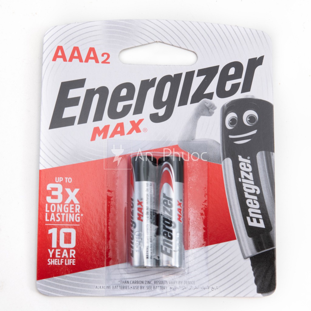 Pin tiểu đũa AAA Energizer Alkaline LR03 (size nhỏ, vỉ 2 viên) | Shopee Việt Nam