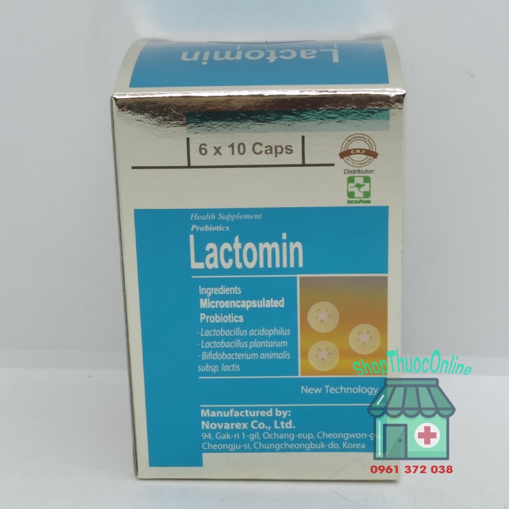 Lactomin (60 viên nang) hỗ trợ phòng ngừa rối loạn tiêu hóa, tiêu chảy ...