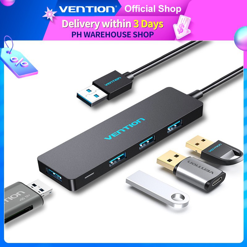Vention USB HUB Nhiều 4 Cổng Bộ Chia Tốc Độ Nhanh USB 3.0 Cắm Và Chạy ...