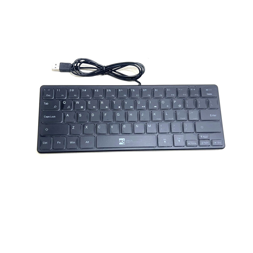 BÀN PHÍM MINI KB-1811 CÓ ĐÈN LED USB ĐEN R8 | Shopee Việt Nam