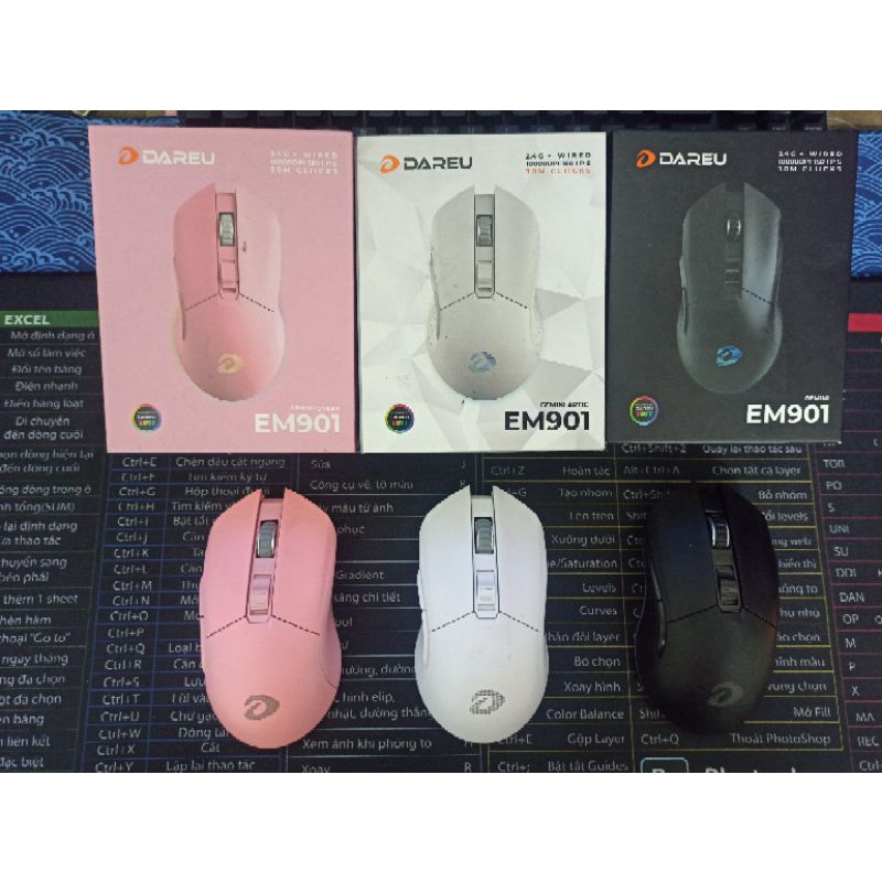 Chuột không dây 2nd dareu Em901-901x dock sạc -hàng lướt đẹp(dùng được ...