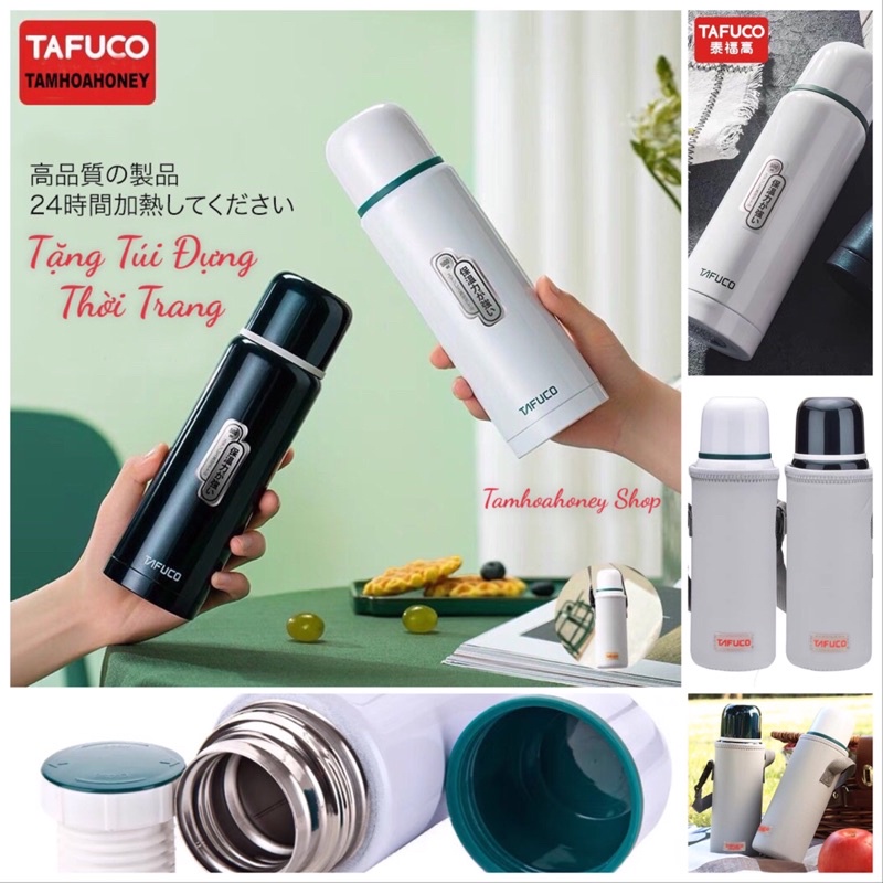 BÌNH NƯỚC GIỮ NHIỆT 48 TIẾNG HÀNG NỘI ĐỊA NHẬT TAFUCO 500ML | Shopee ...