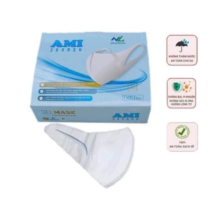 Khẩu trang 3D Mask - Ami 3d hộp 50c hàng chính hãng | Shopee Việt Nam