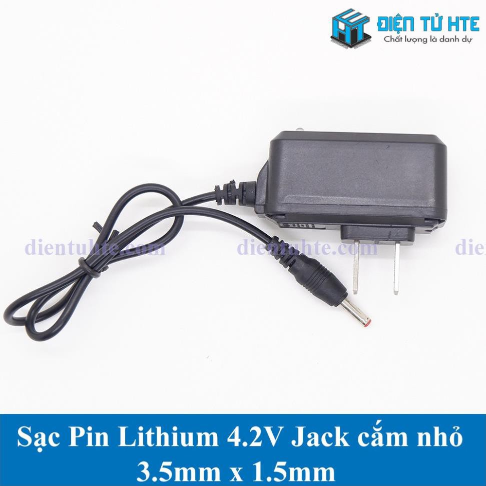 Sạc Pin Lithium 4.2V Jack 3.5x1.5mm cho đèn Pin [HTE Quy Nhơn CN2 ...
