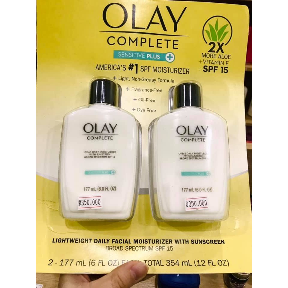 Kem dưỡng da chống nắng Olay Complete Sensitive Plus SPF15 USA | Shopee ...