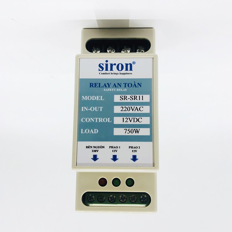 Rơ le an toàn 12V cho phao điện, relay an toàn dạng thanh ray gắn tường ...