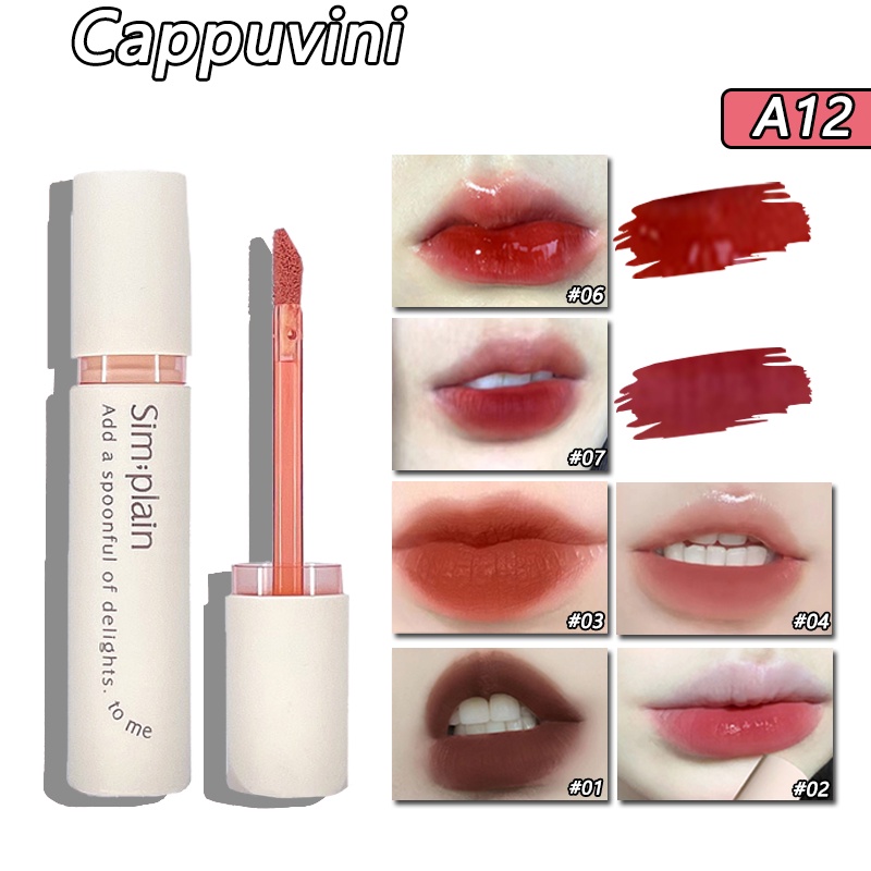 Son môi trang điểm CAPPUVINI nhiều màu sắc tùy chọn mềm mịn chất lượng ...