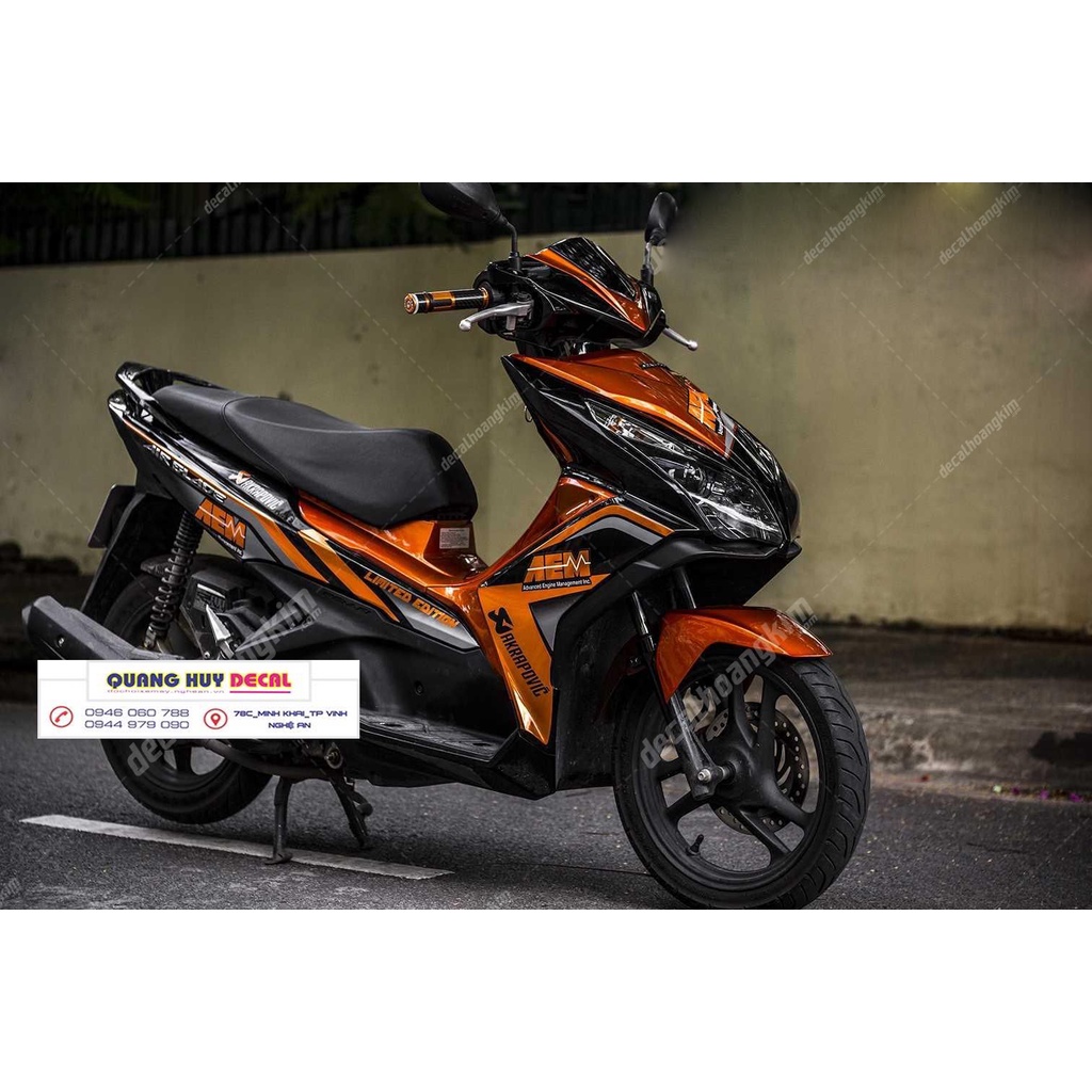 Tem xe air blade cam đen (2013-2014-2015), tem trùm xe air blade, tem ...