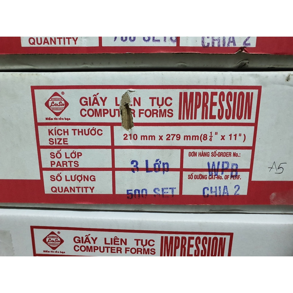 Giấy in liên tục LIÊN SƠN Khổ A4 / A5 - 2/3/4 liên | Shopee Việt Nam