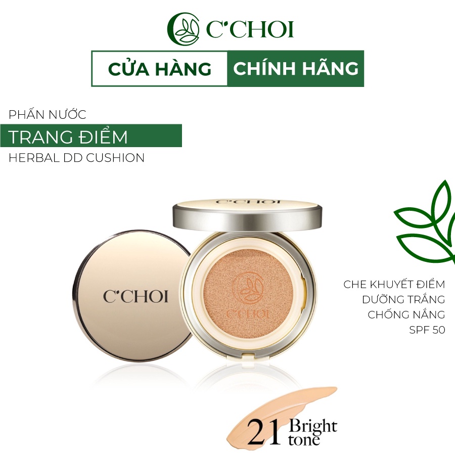 Phấn nước C'CHOI Herbal DD Cushion dưỡng trắng, kiềm dầu, dưỡng ẩm - 21 ...