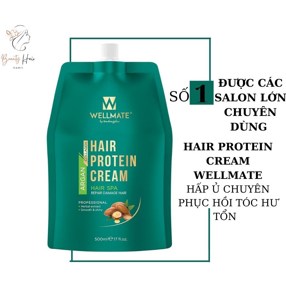 KEM HẤP WELLMATE HAIR PROTEIN CHUYÊN PHỤC HỒI TÓC HƯ TỔN | Shopee Việt Nam