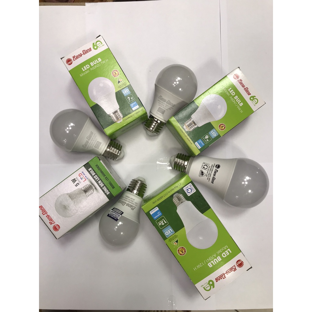 Bóng Đèn LED Bulb Rạng Đông 5W, 7W, 9W, 12W, 15W, Chip LED SAMSUNG ...