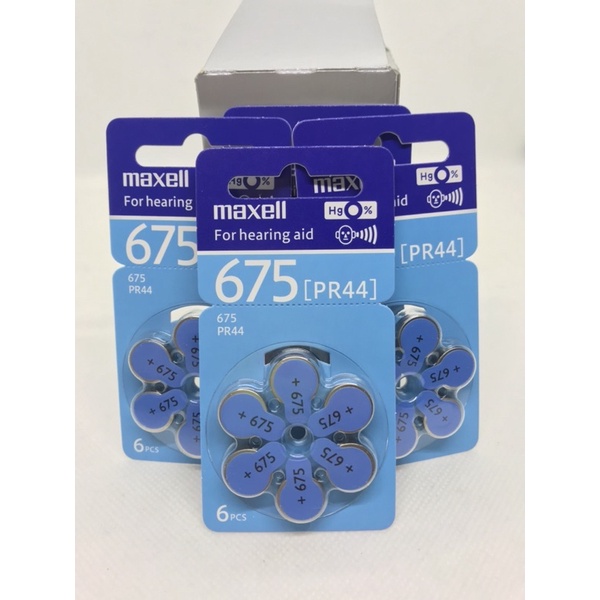 Pin máy trợ thính 1.45V MAXELL 675 [PR44] nhập khẩu Đức vỉ 6 viên | Shopee Việt Nam