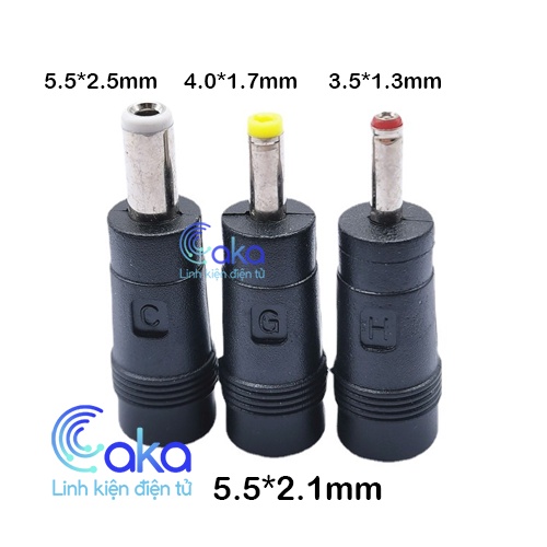 Đầu Jack chuyển nguồn DC 5.5x2.1 sang 2.5/3.5/4.0 mm thông minh ...