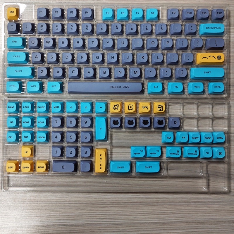 Keycaps PBT Profile MA Blue Cat 125 Keys dành cho bàn phím cơ | Shopee ...