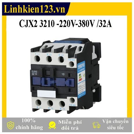 Khởi động từ AC contactor CJX2 3210/3201 220V 380V 32A | Shopee Việt Nam