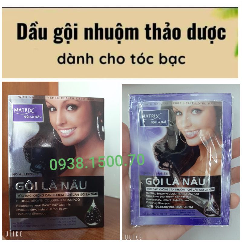 Dầu Gội Phủ bạc Gội Là Nâu Matrix ( hộp 10 gói) | Shopee Việt Nam