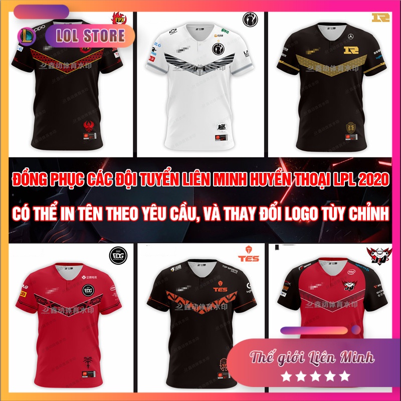 [HÀNG ORDER] ÁO ĐẤU CÁC ĐỘI TUYỂN IG, FPX, RNG, TES, SN, EDG, WE, JDG ...