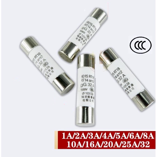 Cầu Chì Sứ 10x38mm 500V 1A 2A 3A 4A 5A 6A 8A 10A 16A 20A 25A 32A | Shopee Việt Nam