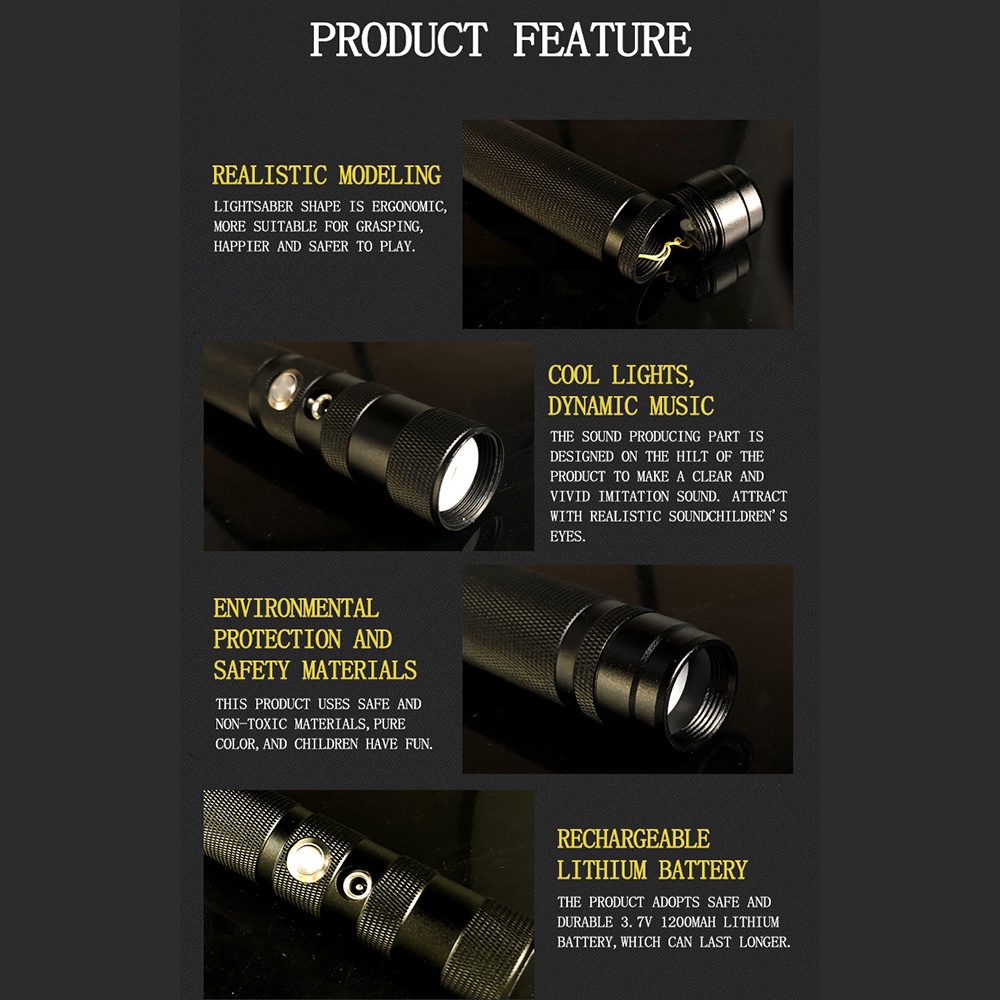 Star Wars RGB lightsaber 7 màu kim loại lightsaber LED flash stick đổi ...